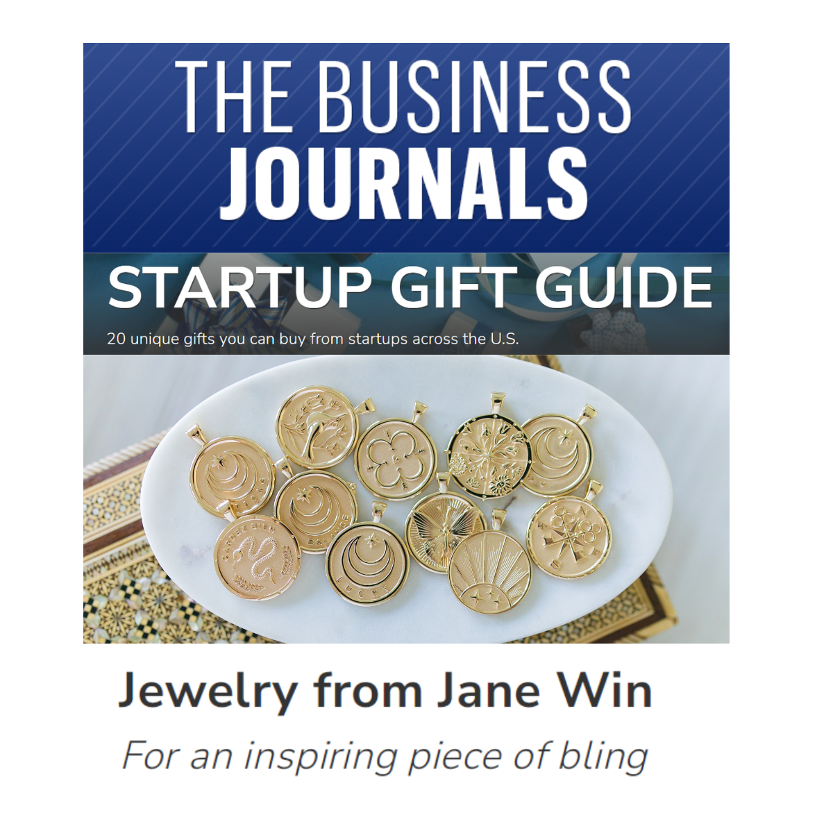 Press Highlight: The Business Journal's Start Up Gift Guide – Jane Win ...