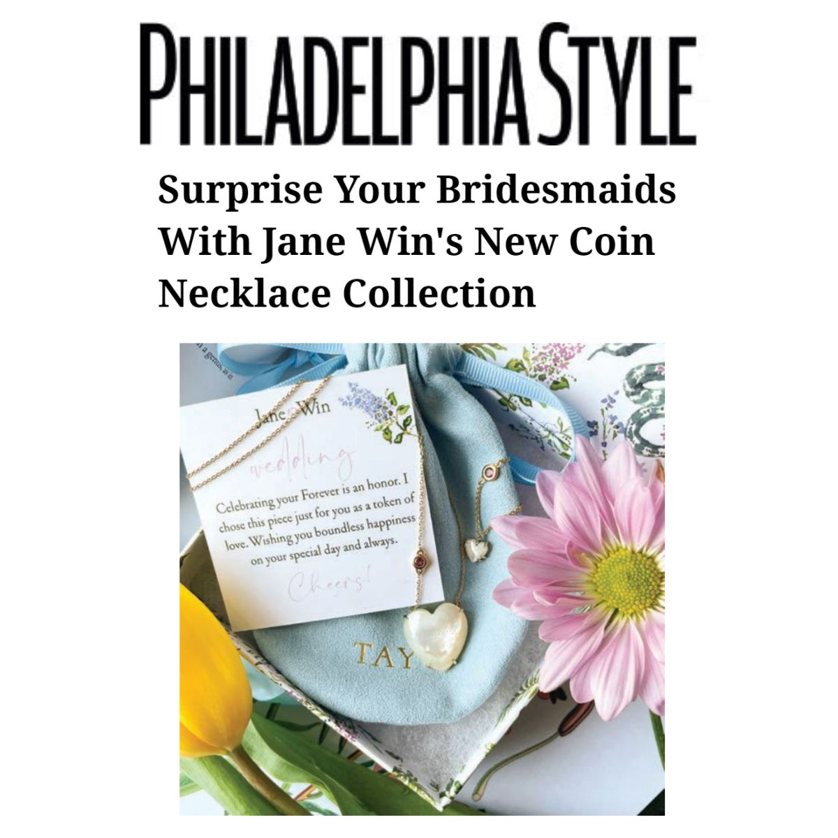 Philadelphia Style: Perfect Bridesmaids Gifts from Jane Win – Jane Win ...