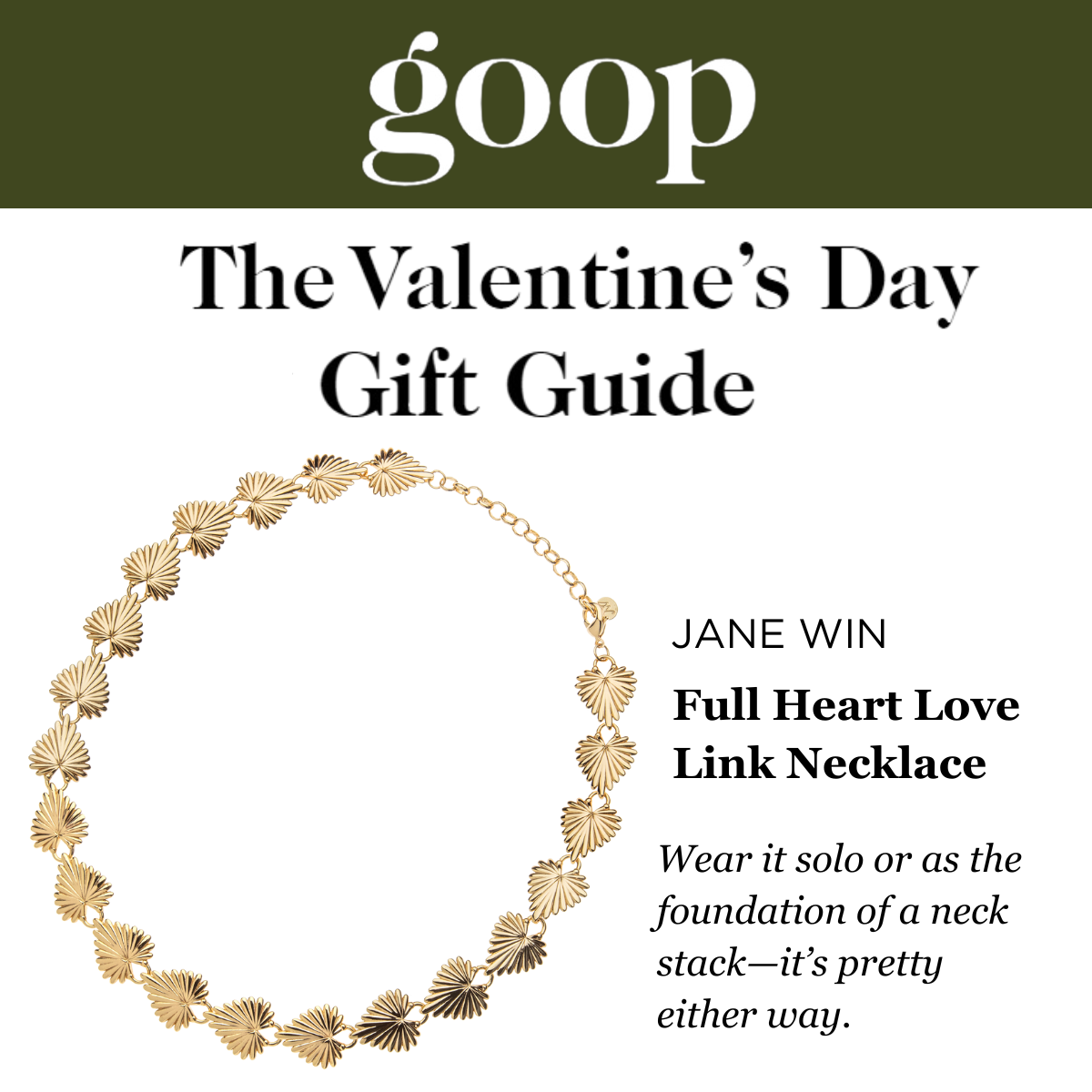 Press Highlight: Goop Valentine's Day Gift Guide – Jane Win Jewelry