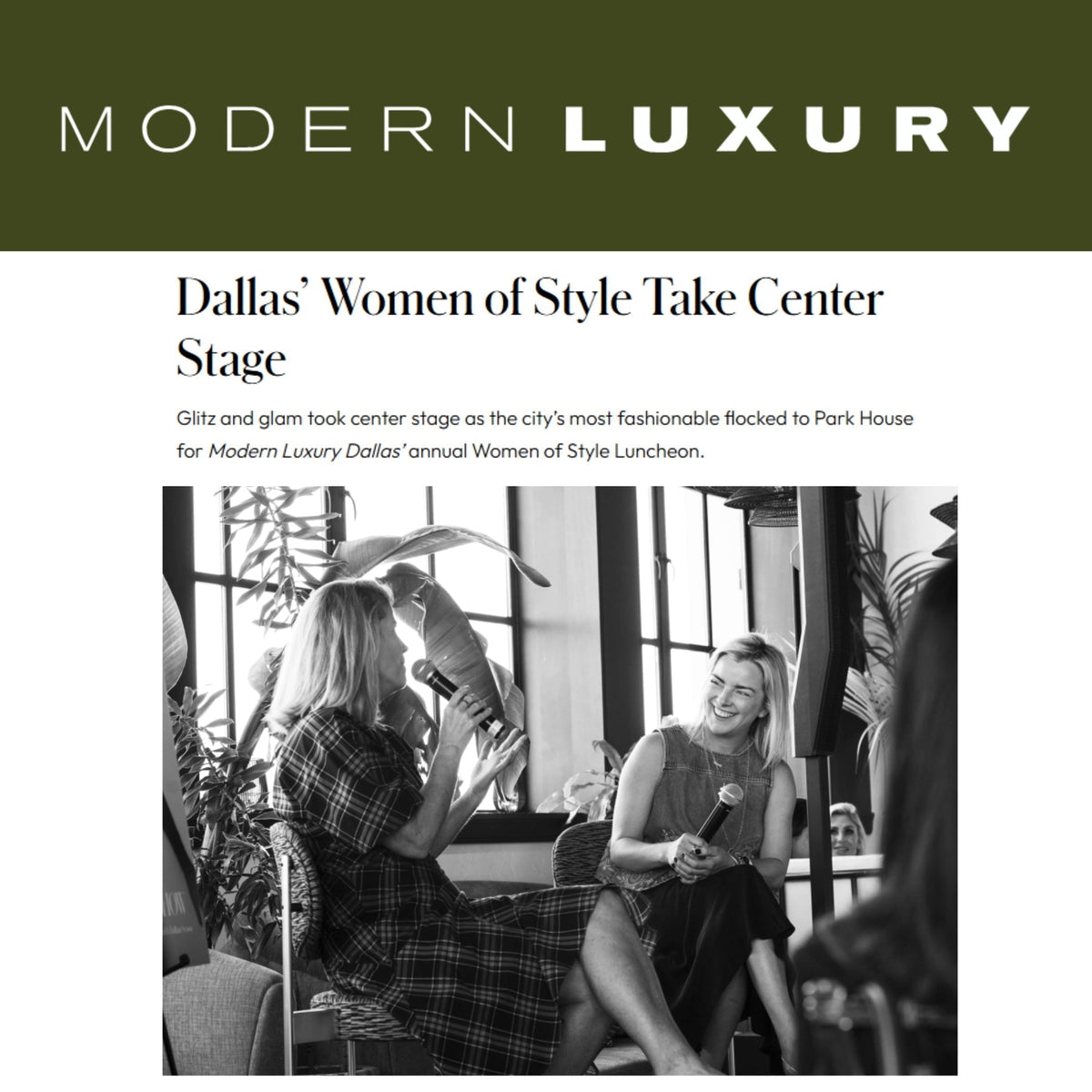 Press: Modern Luxury Recaps Dallas Women of Style Event with Jane Winc ...