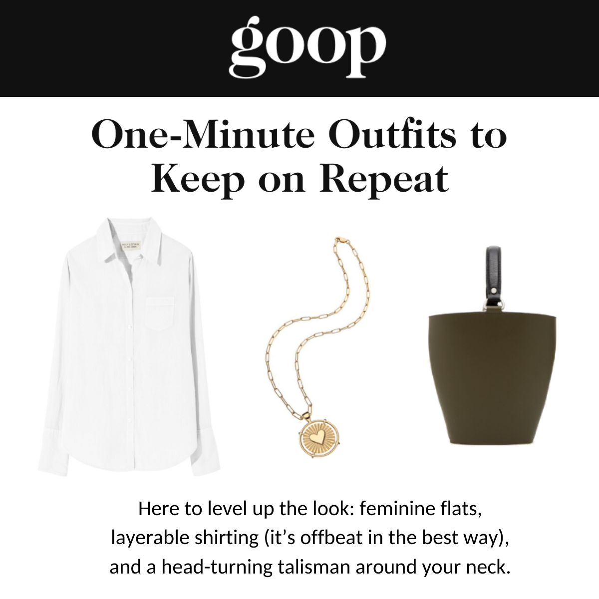 Press Highlight: Goop's One-Minute Outfits to Keep on Repeat – Jane Win ...