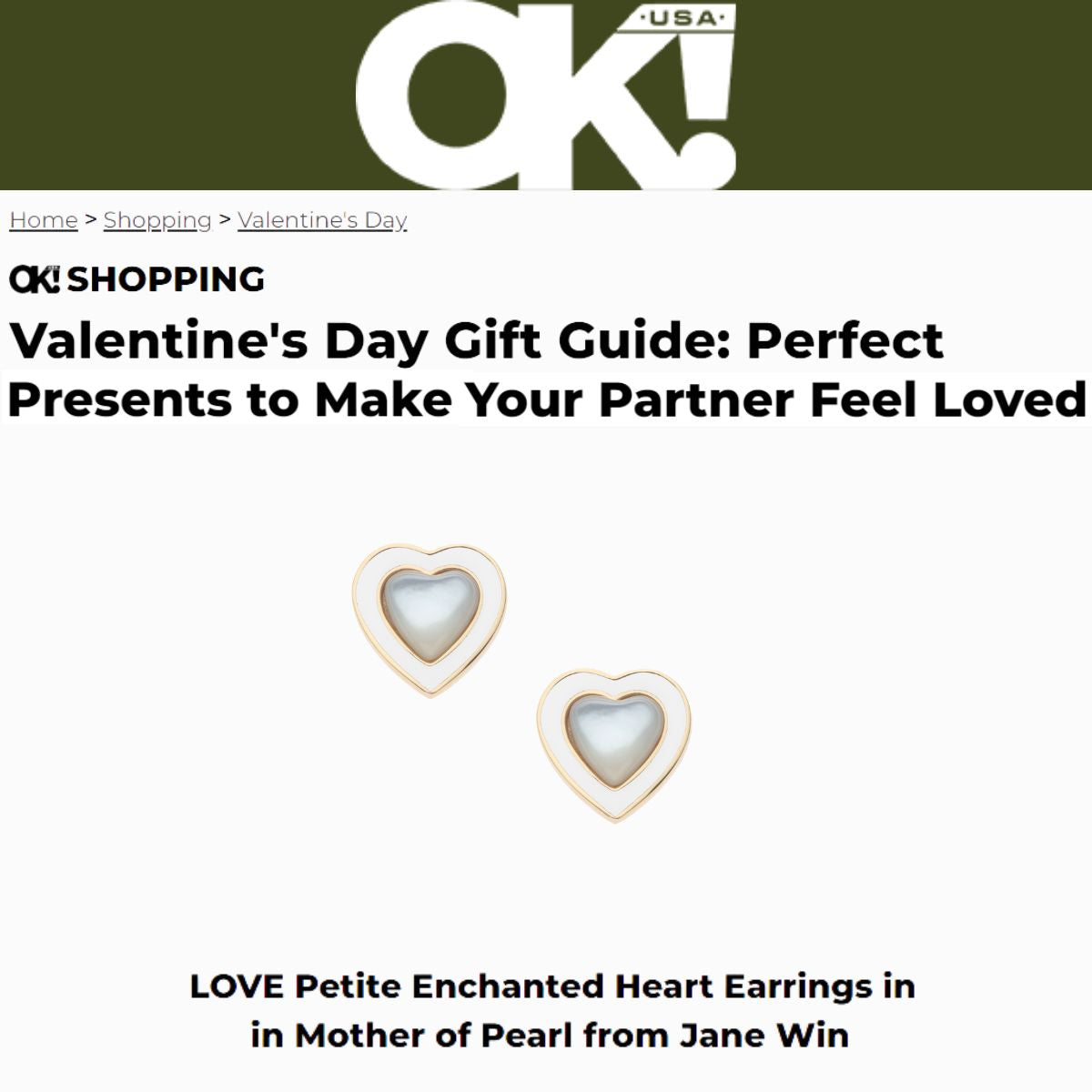 Press Highlight: OK Magazine's "Valentines Day Gift Guide: Perfect Pre ...