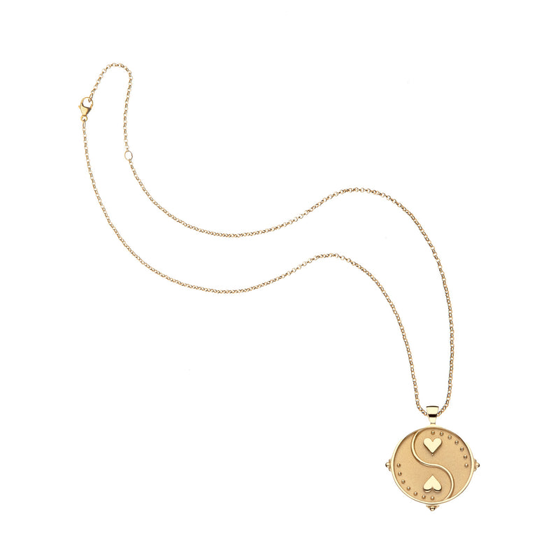 Pendant Coin Necklace with Symbol and Inspired Word - BALANCE – Jane ...
