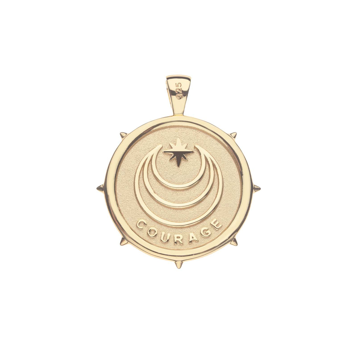 COURAGE JW Original Pendant Coin in Solid Gold – Jane Win Jewelry