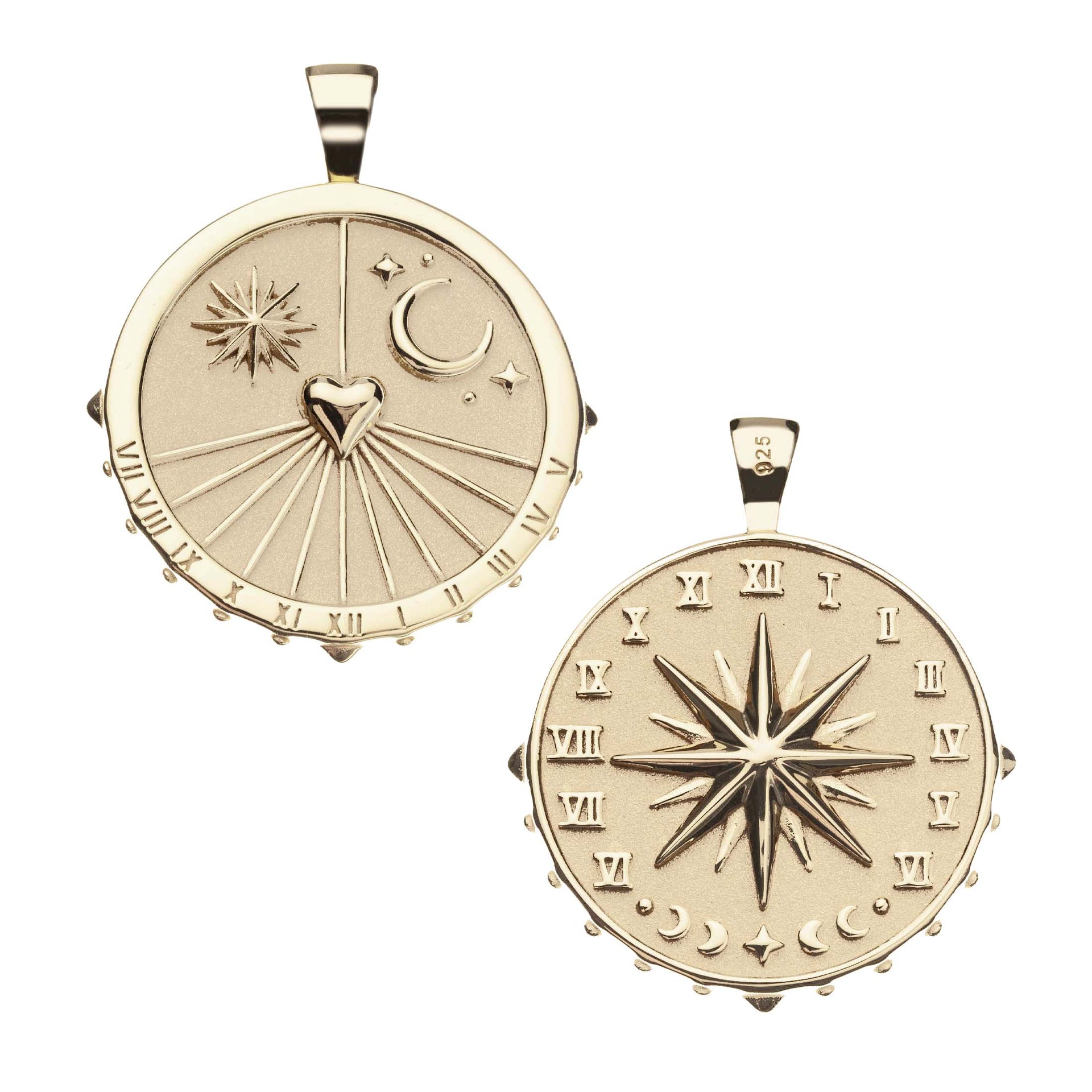 FOREVER Sundial Pendant Coin in Solid Gold – Jane Win by Jane ...