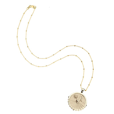 FOREVER Sundial Pendant Coin in Solid Gold – Jane Win Jewelry