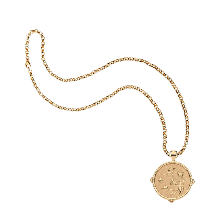 Pendant Coin Necklace with Symbol and Inspired Word - GRACE – Jane Win ...