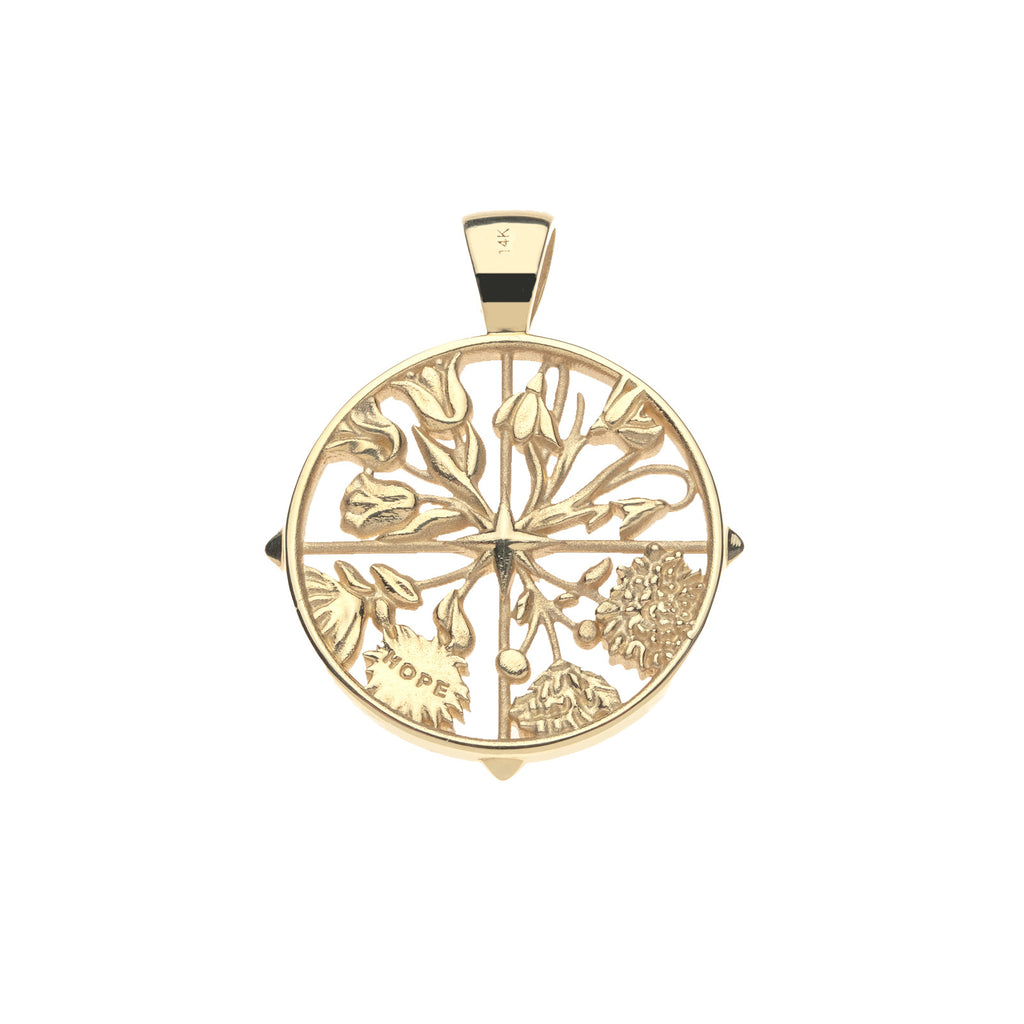 HOPE JW Cutout Pendant in Solid Gold – Jane Win Jewelry