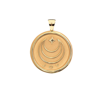 Pendant Coin Necklace with Symbol and Inspired Word - JOY – Jane Win ...