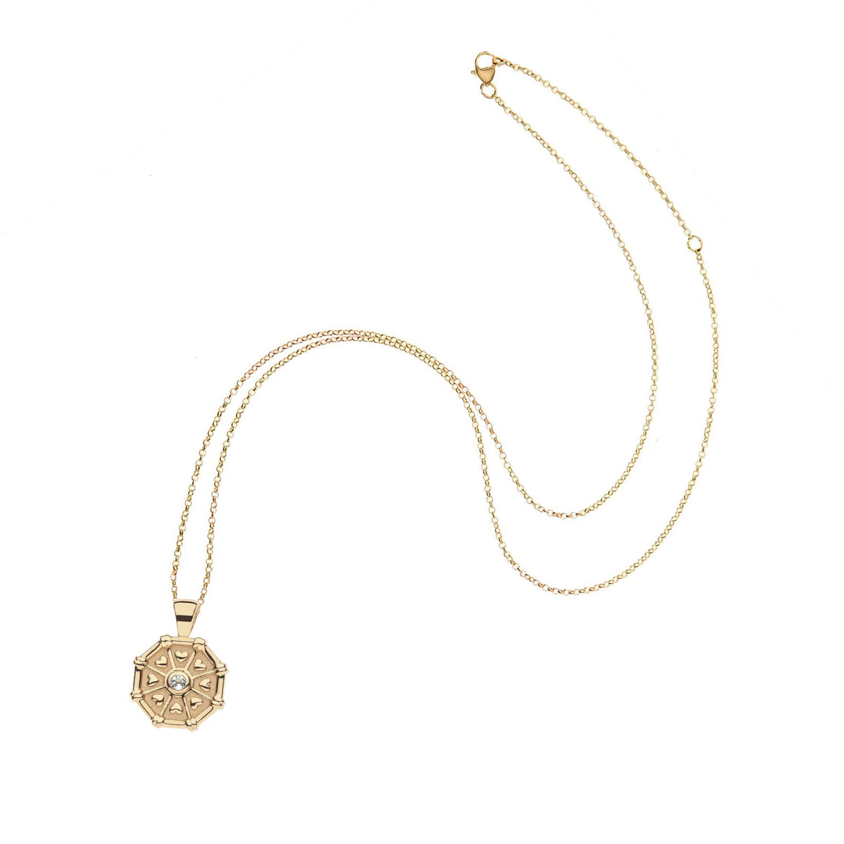 LUCKY Octagon Birthstone Pendant – Jane Win Jewelry