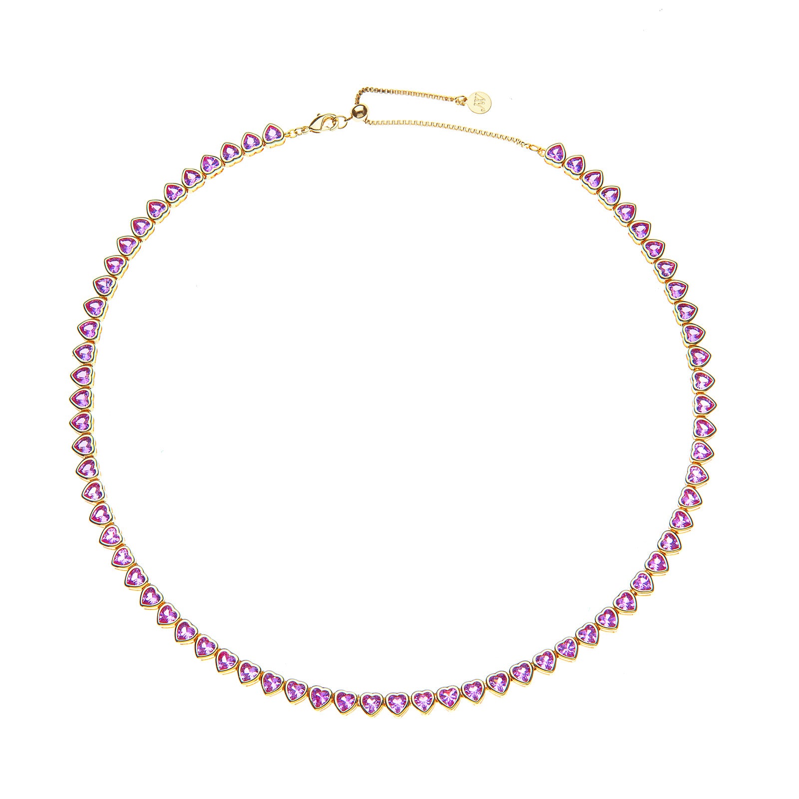 Made from LOVE Pink Tennis Necklace – Jane Win Jewelry