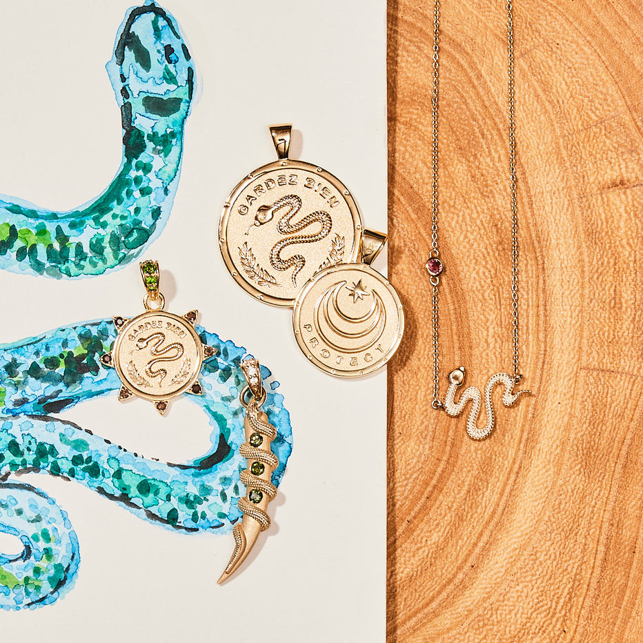 Pendant Coin Necklace with Symbol and Inspired Word - PROTECT – Jane ...