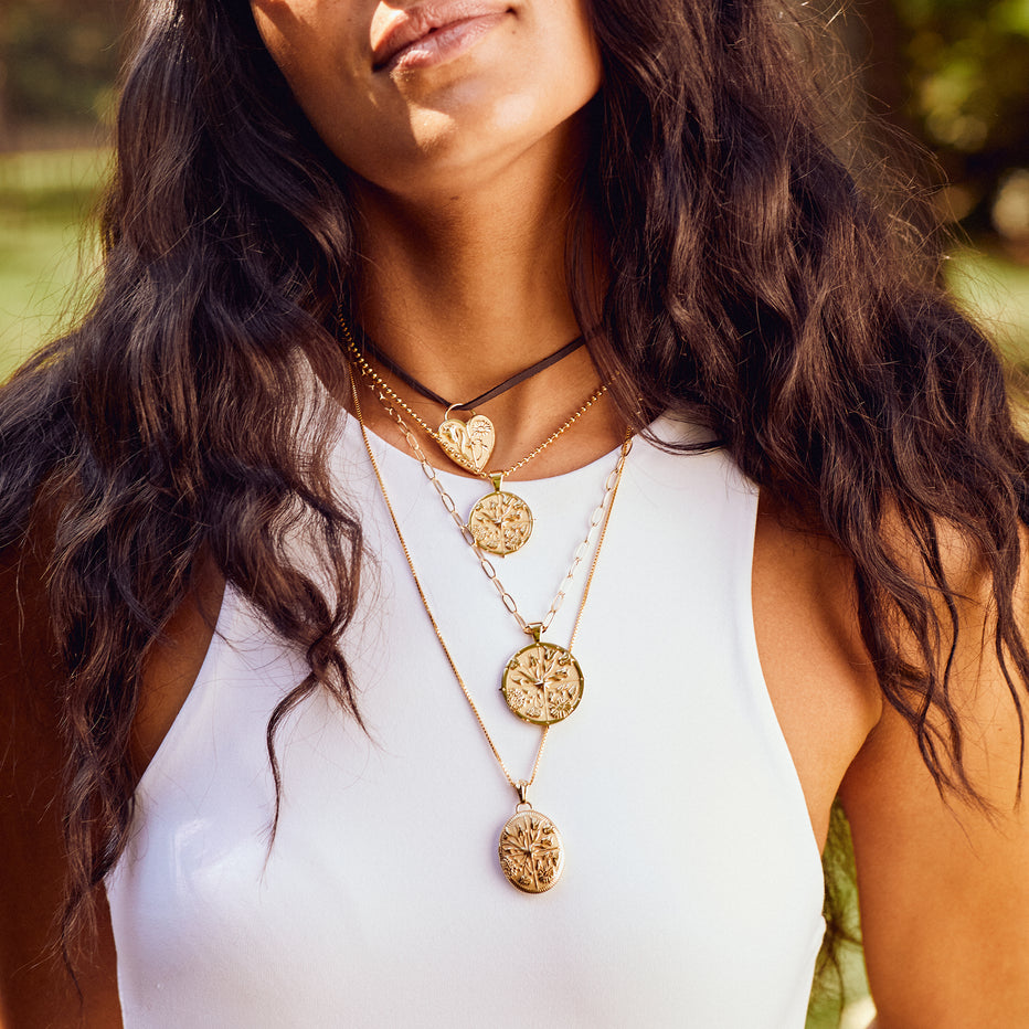 Pendant Coin Necklace with Symbol and Inspired Word - HOPE – Jane Win ...