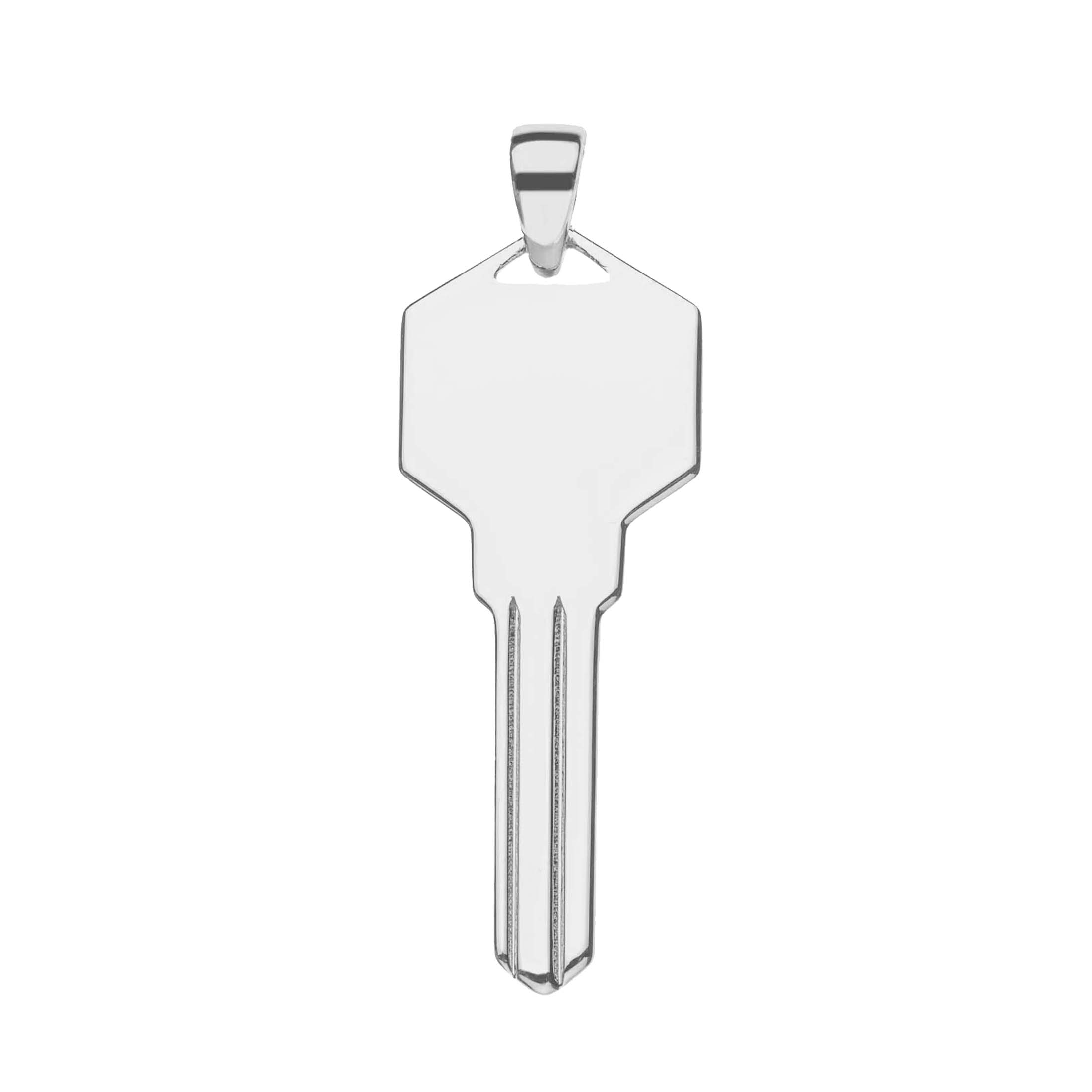 FOREVER Engravable Key Pendant in Silver – Jane Win Jewelry
