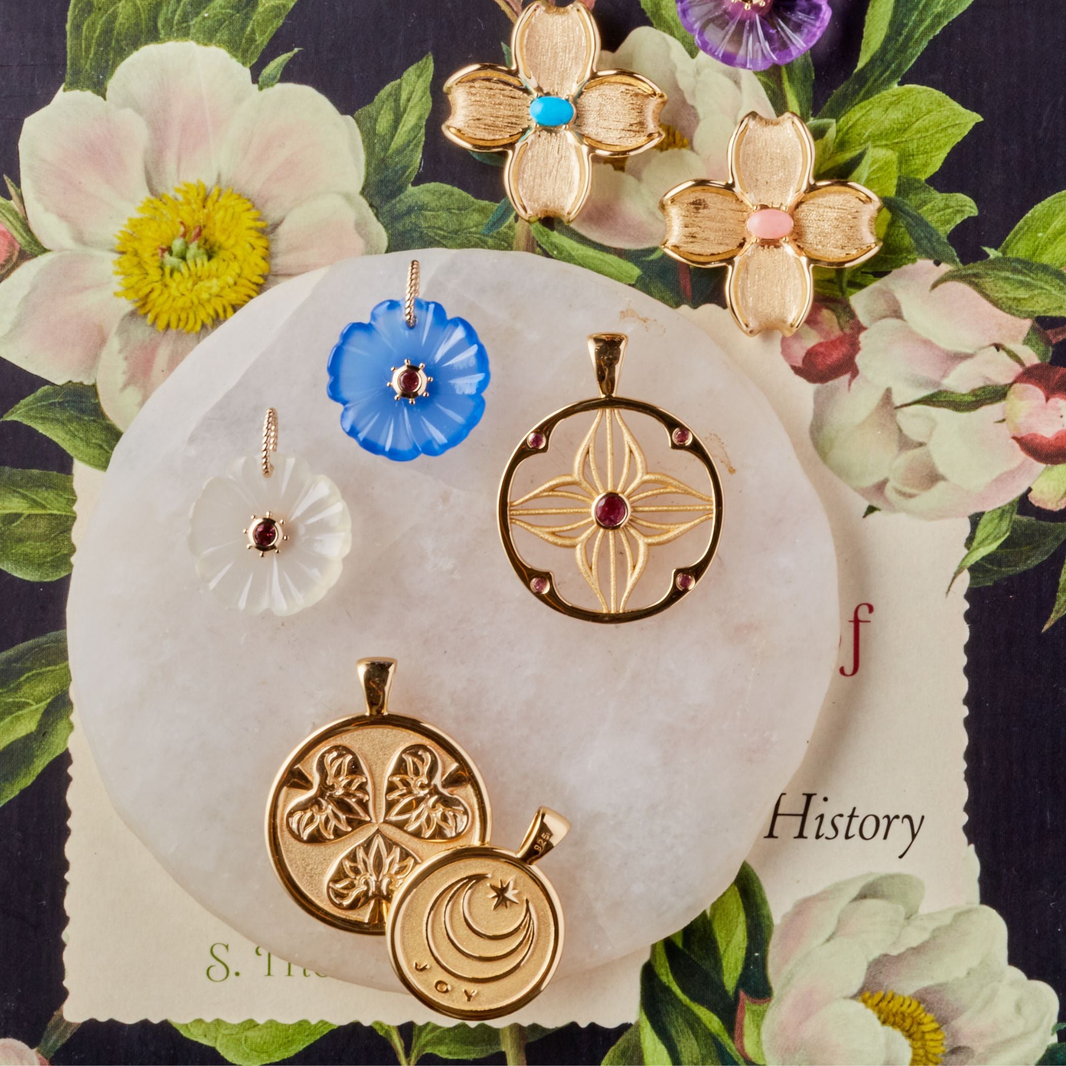 Pendant Coin Necklace with Symbol and Inspired Word - JOY – Jane Win ...