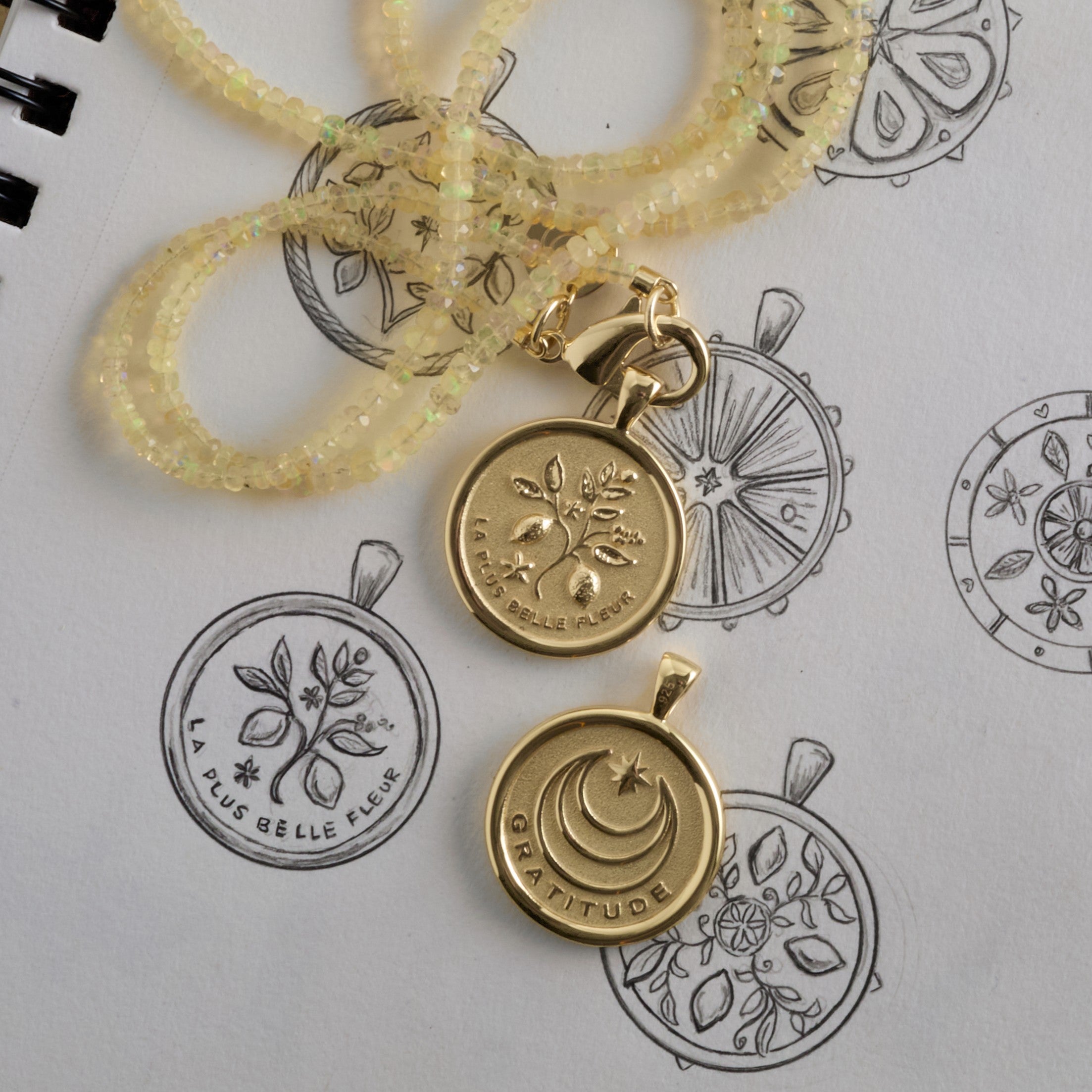 GRATITUDE JW Original Pendant Coin – Jane Win Jewelry