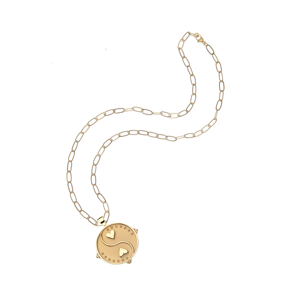 Pendant Coin Necklace with Symbol and Inspired Word - BALANCE – Jane ...