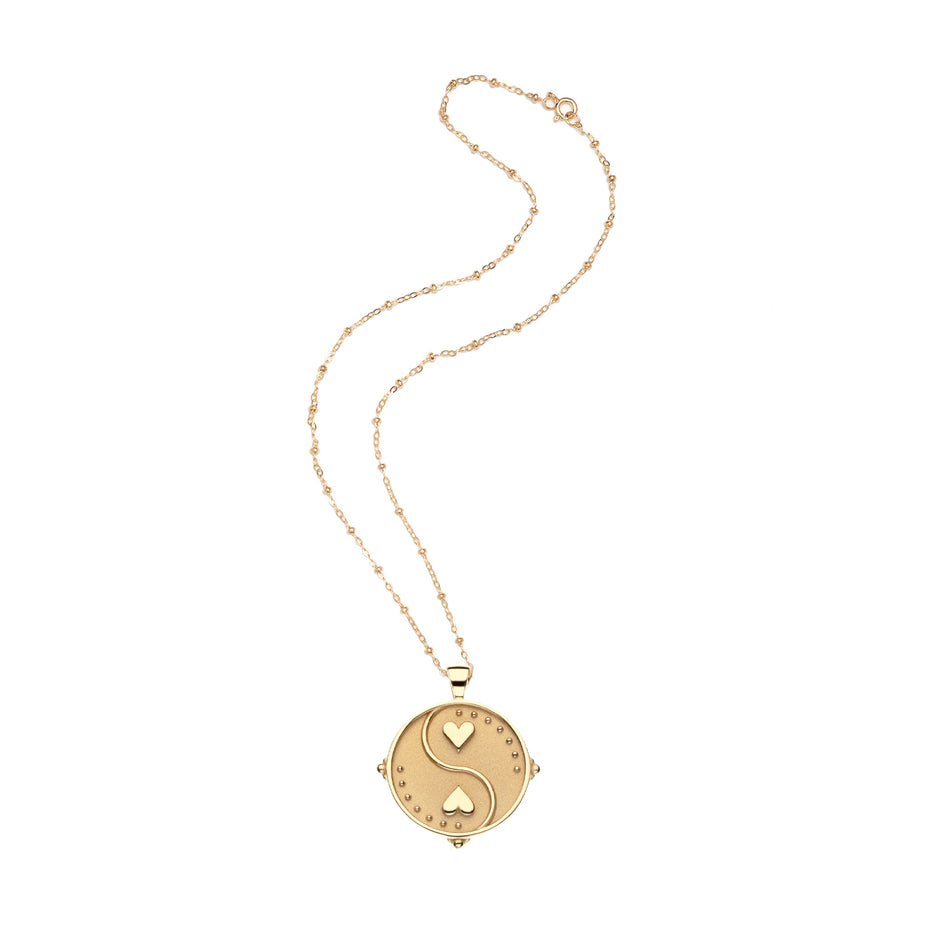 Pendant Coin Necklace with Symbol and Inspired Word - BALANCE – Jane ...