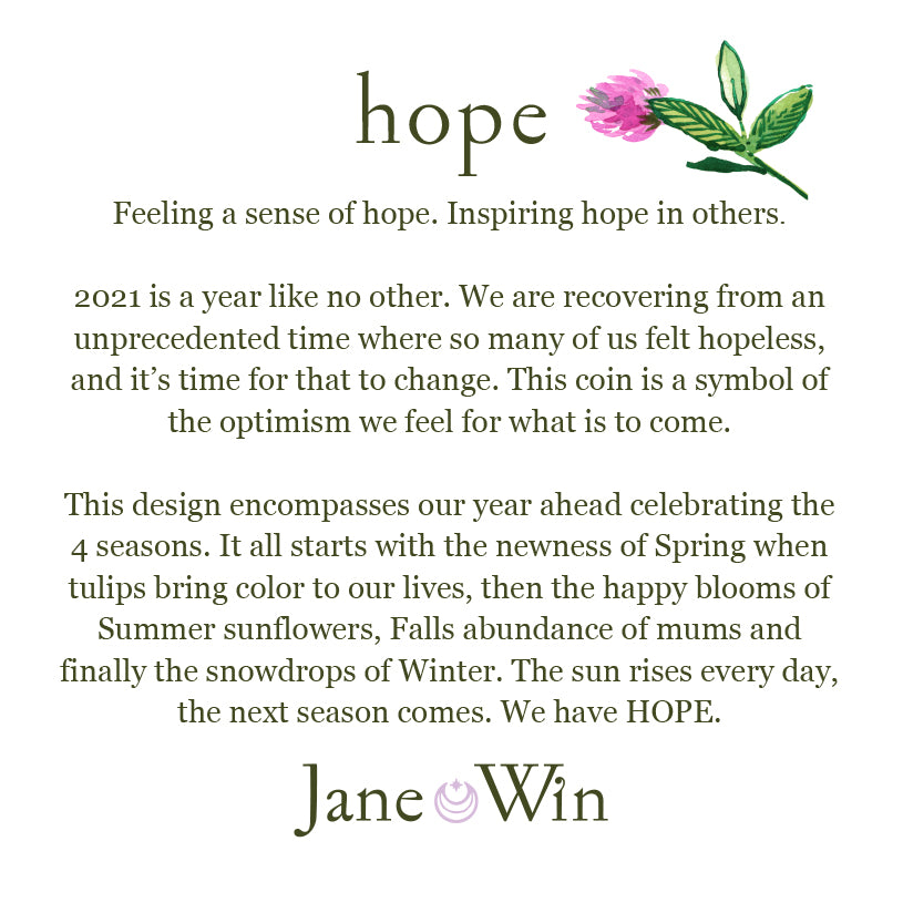 HOPE JW Small Pendant Coin in Solid Gold – Jane Win Jewelry