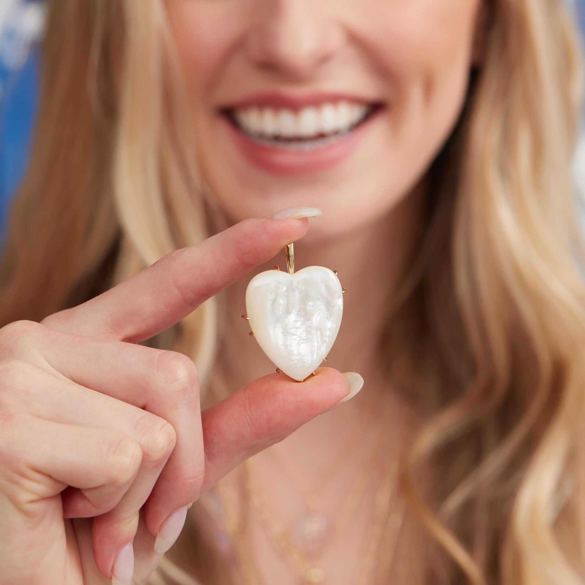 LOVE Carry Your Heart Pendant in Mother of Pearl – Jane Win Jewelry