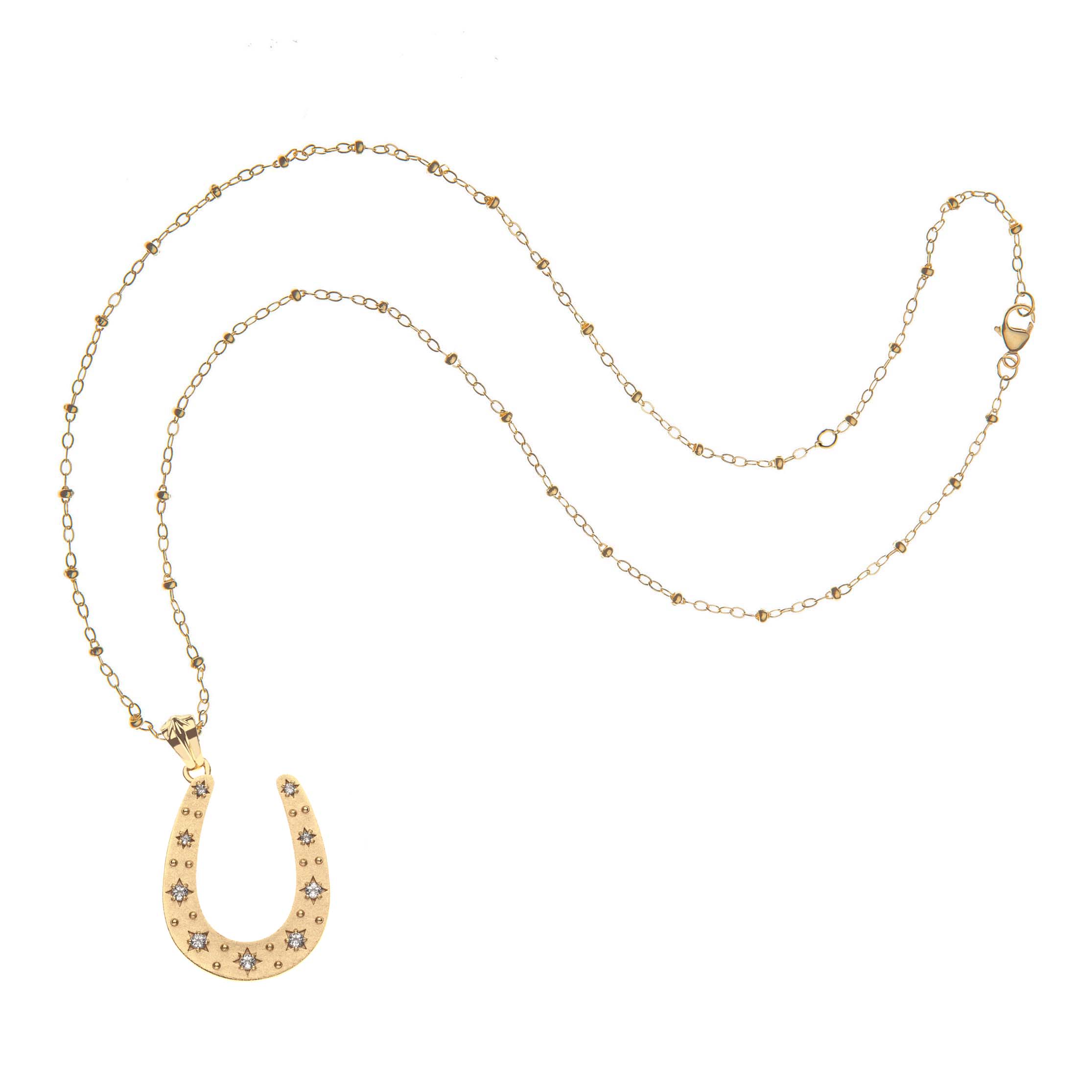 9ct gold horseshoe necklace store